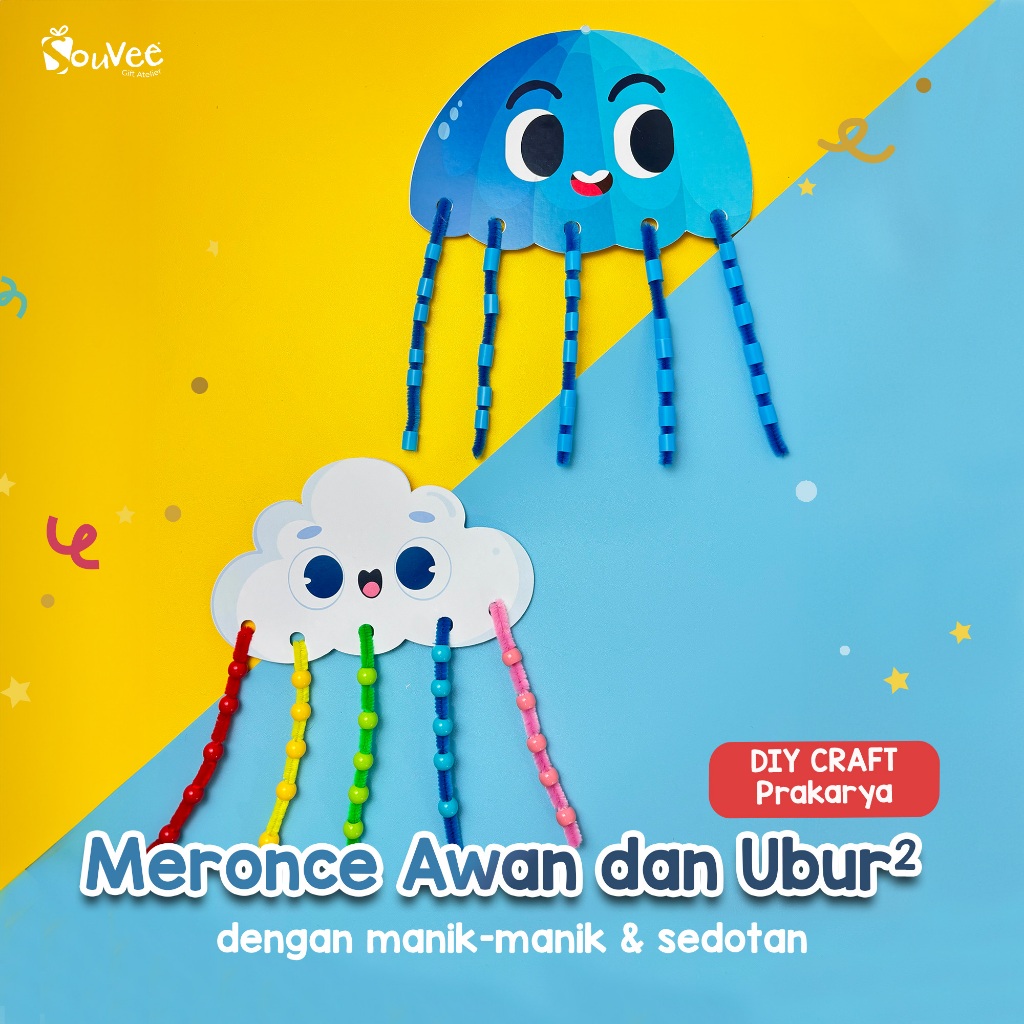 Jual SOUVEE - Souvenir Ulang Tahun DIY Craft Prakarya Anak Meronce Awan ...