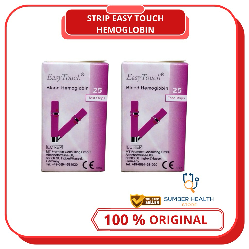 Jual Easy Touch Strip Test Blood Hemoglobin 25 Test Strip | Shopee ...