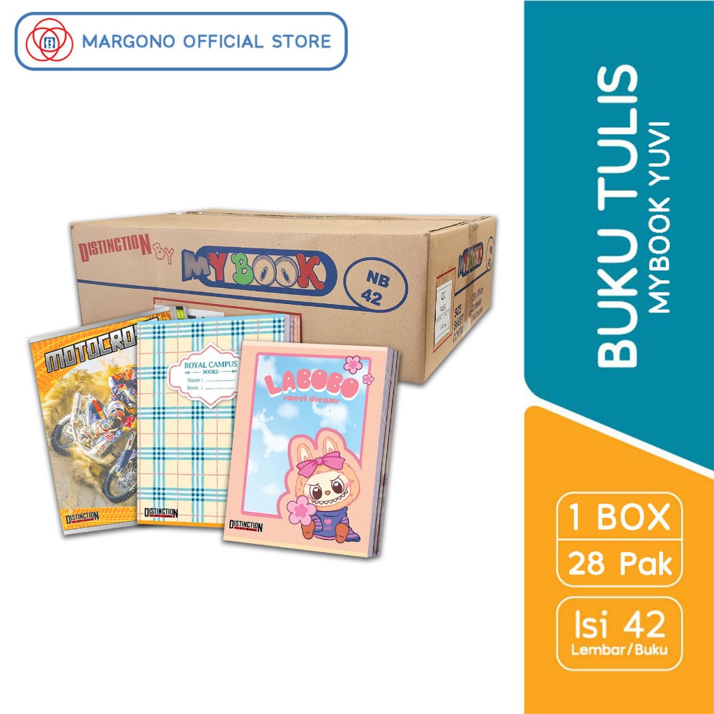 Jual [1 BOX / DUS] GROSIR My Book Distinction Buku Tulis Boxy / Panjang ...