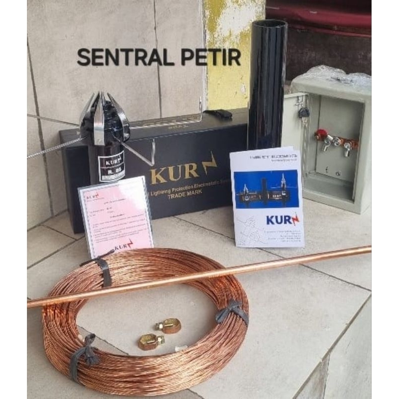 Jual Penangkal Petir Kurn R85 ORI + 30meter Kabel BC50 Lengkap Tinggal ...