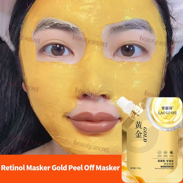 Jual Retinol Masker Gold Peel Off Masker 100G Mencerahkan kulit dan ...