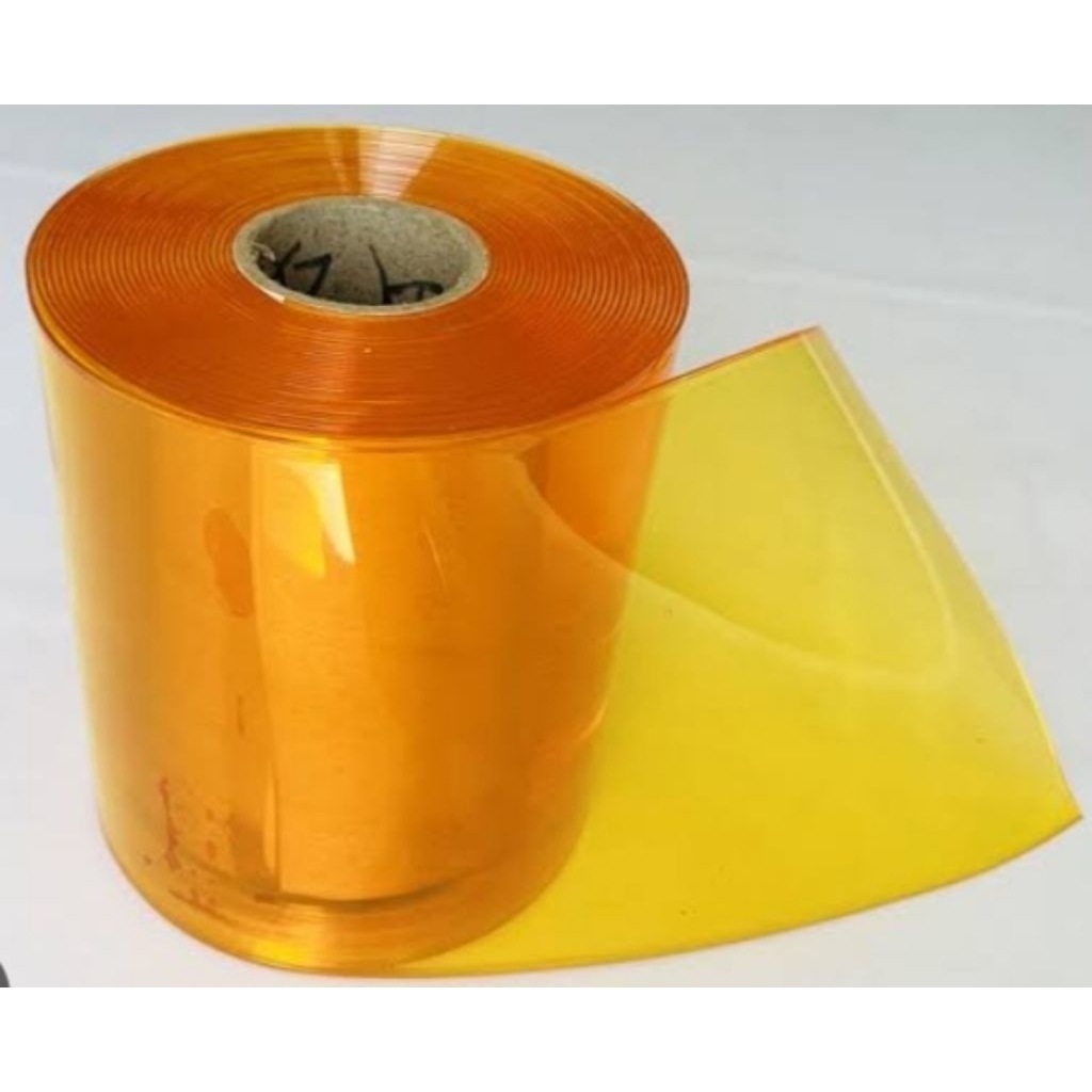 Jual tirai PVC curtain yellow uk. 2mm x 20cm x 50mtr | Shopee Indonesia