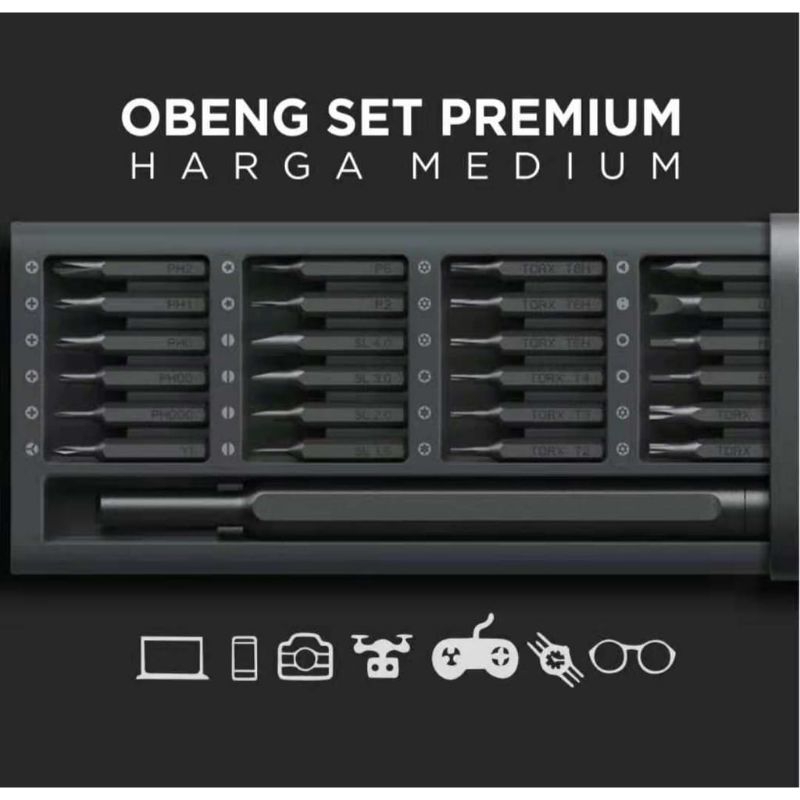 Jual Obeng Set 24 In 1 Obeng Magnet Multifungsi Screwdriver Kit ...