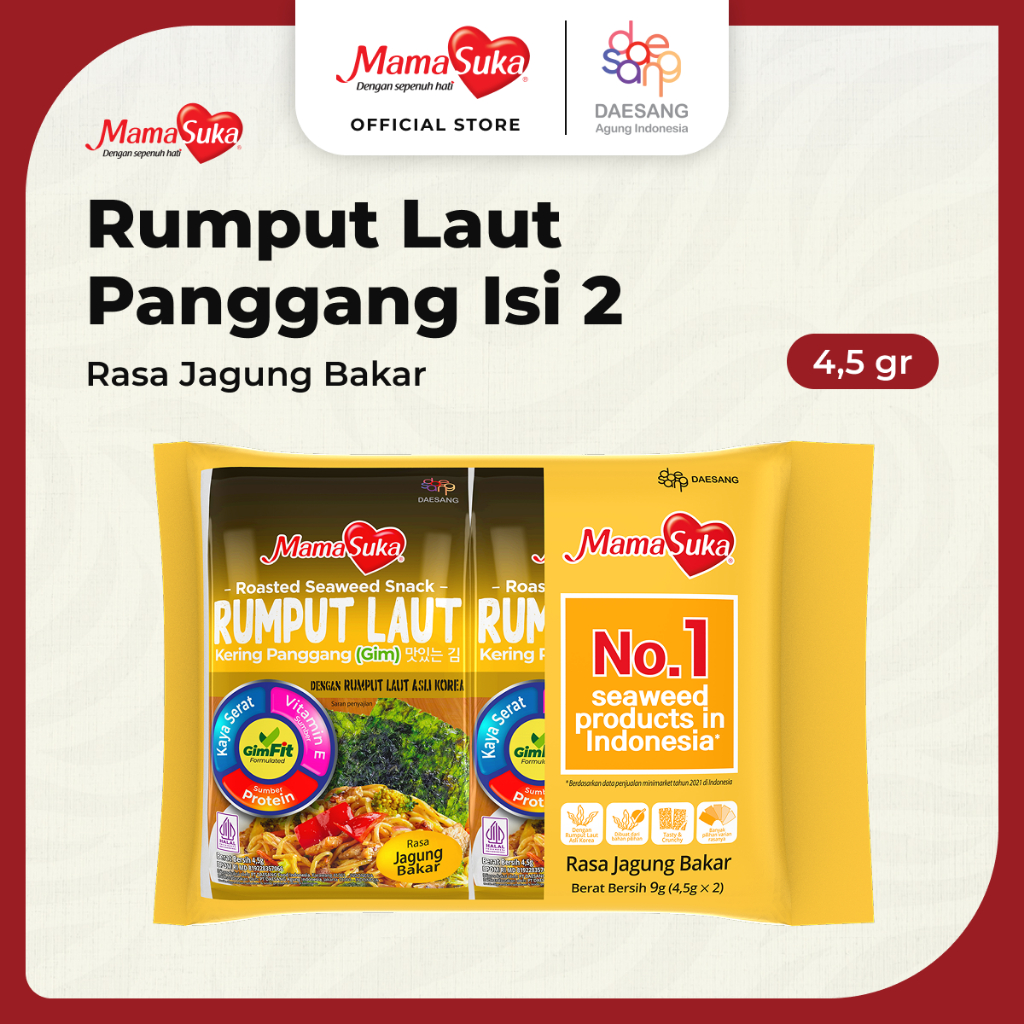 Jual MamaSuka - Rumput Laut Panggang Jagung Bakar Isi 2 @4,5 gr ...
