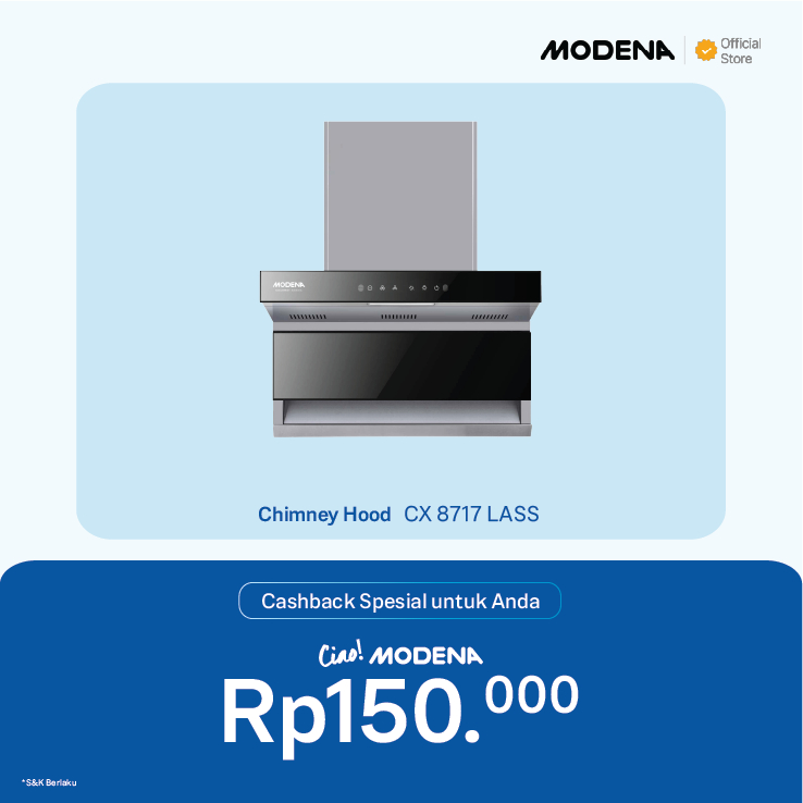 Jual MODENA Chimney Hood - CX 8717 LASS | Shopee Indonesia