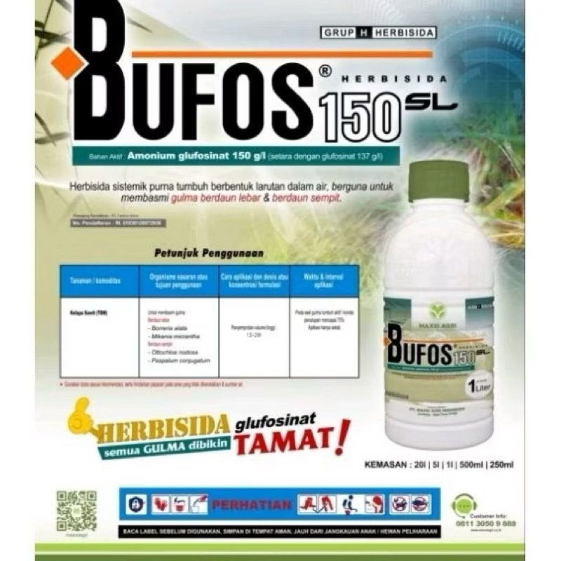Jual Herbisida Bufos 150SL Pembasmi Rumput Lulangan isi 1 Liter | Shopee Indonesia