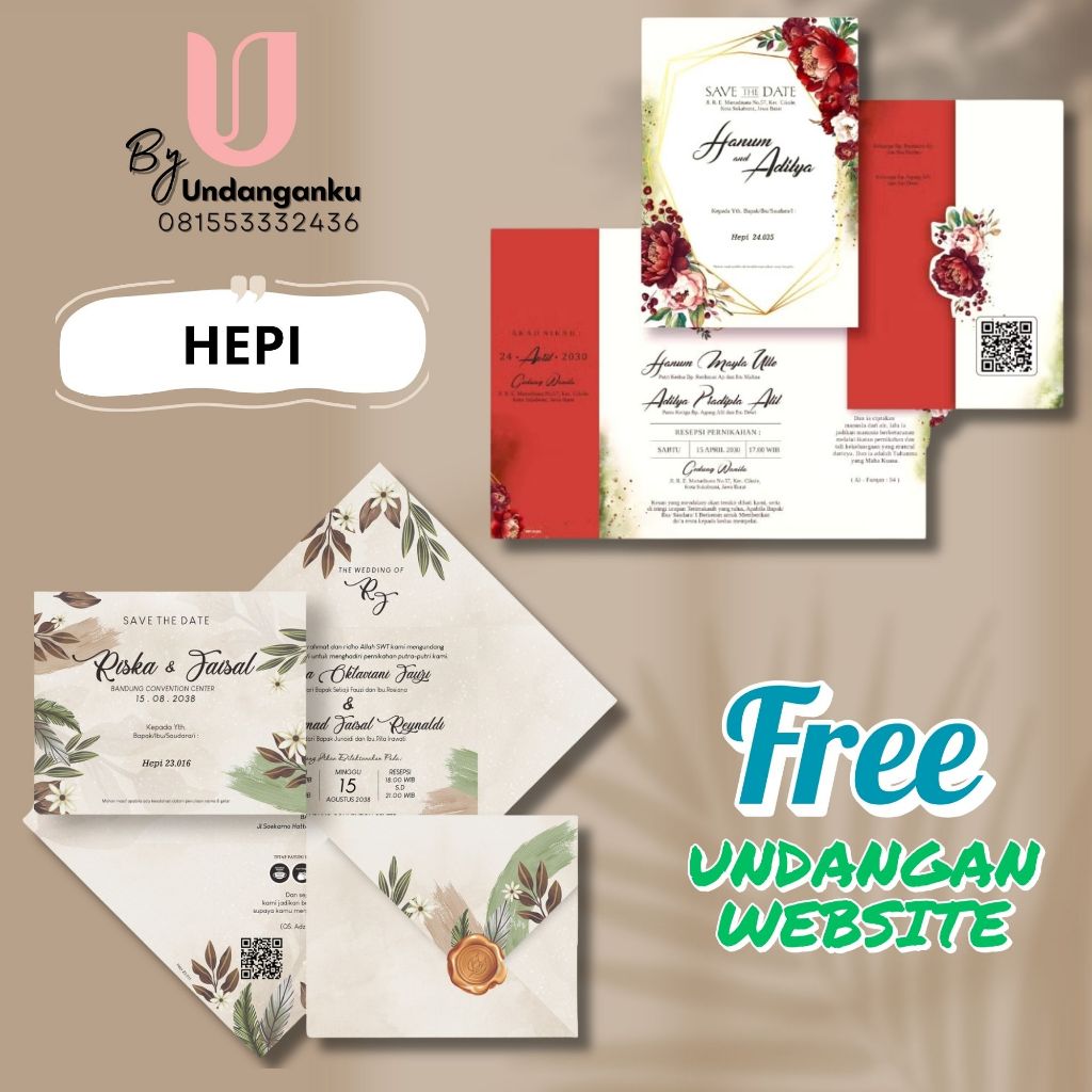 Jual UNDANGAN PERNIKAHAN CETAK | UNDANGAN AESTHETIC FLORAL | UNDANGAN ...