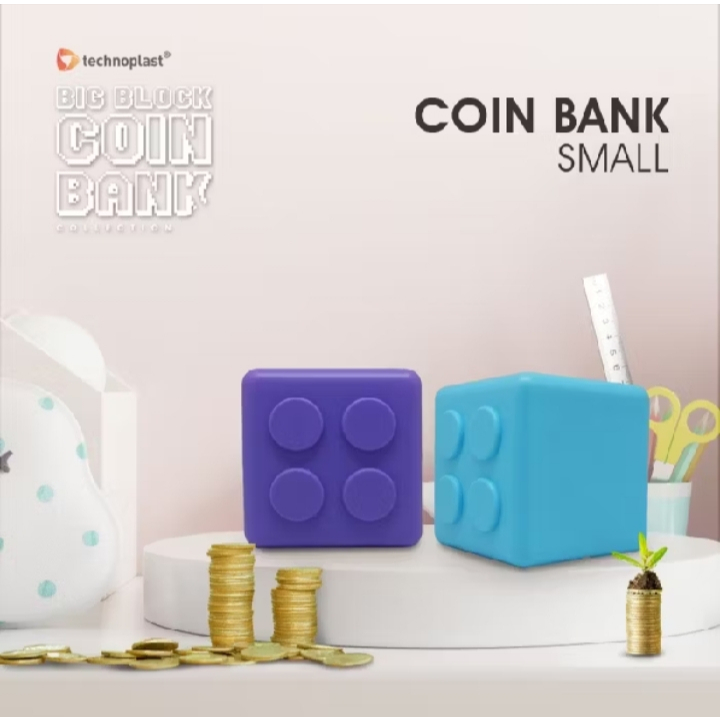 Jual TECHNOPLAST COIN BANK BIG BLOCK SMALL | CELENGAN PLASTIK LEGO ...