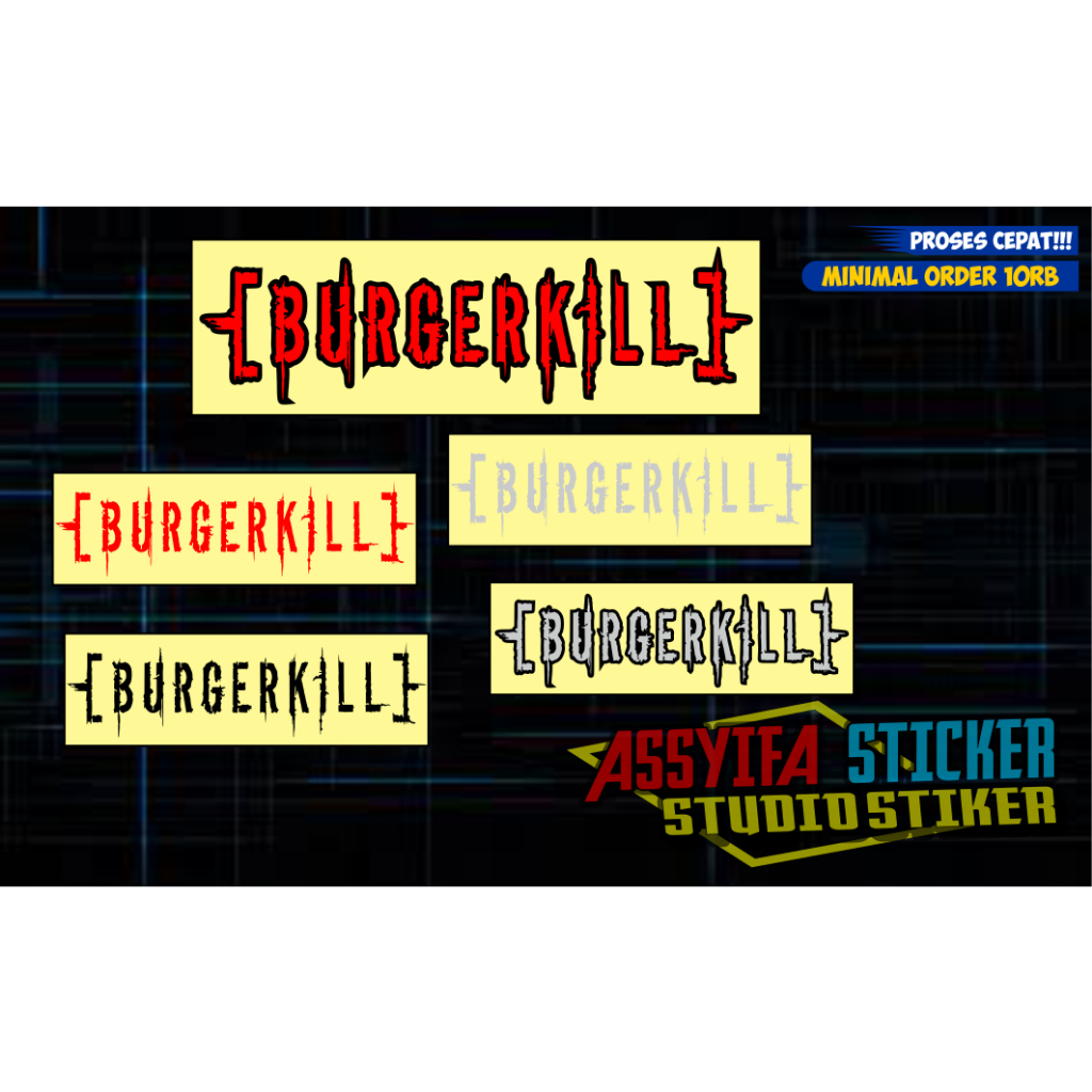 Jual Stiker logo Burgerkill, Cutting Sticker Burgerkill logo | Shopee ...