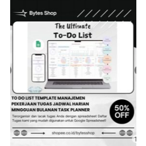 Jual To Do List Spreadsheet Template – Buat Aktivitas Anda Jadi Lebih ...