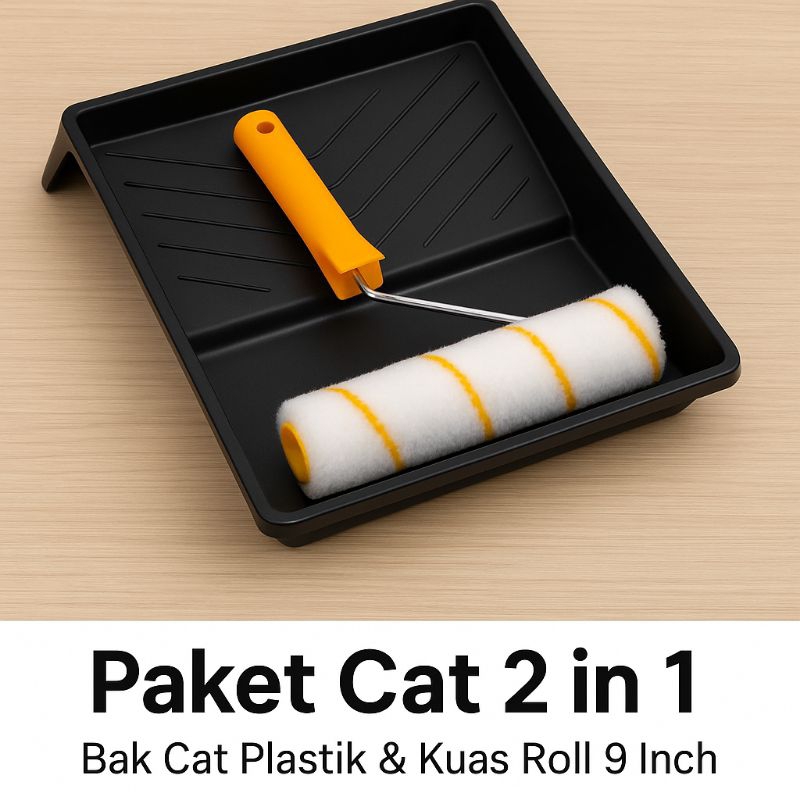 Jual Paket Cat Lengkap Siap Pakai – Baki Cat & Kuas Roll 9 Inch – Pilih ...