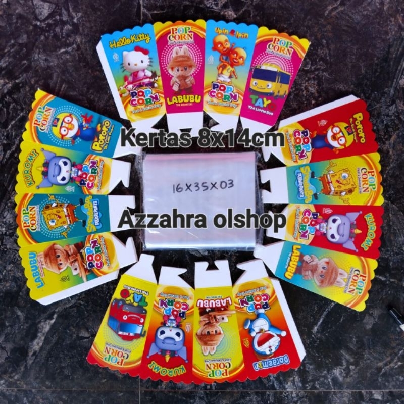 Jual kertas popcorn jumbo/ ukuran 8x15cm/ dus popcorn jumbo/ box paper ...