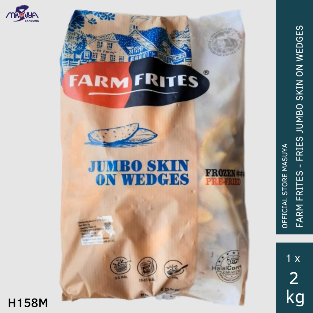 Jual FARMFRITES Kentang Goreng Jumbo Skin On Wedges 2 kg | Shopee Indonesia