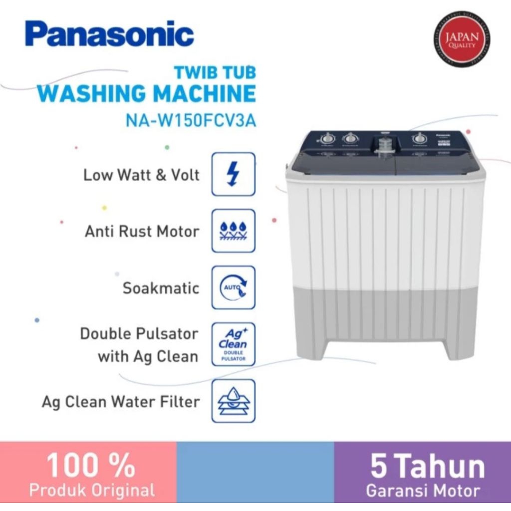 Jual MESIN CUCI PANASONIC 2 TABUNG 15KG NA-W150FC MESINCUCI PANASONIC 15 KG | Shopee Indonesia