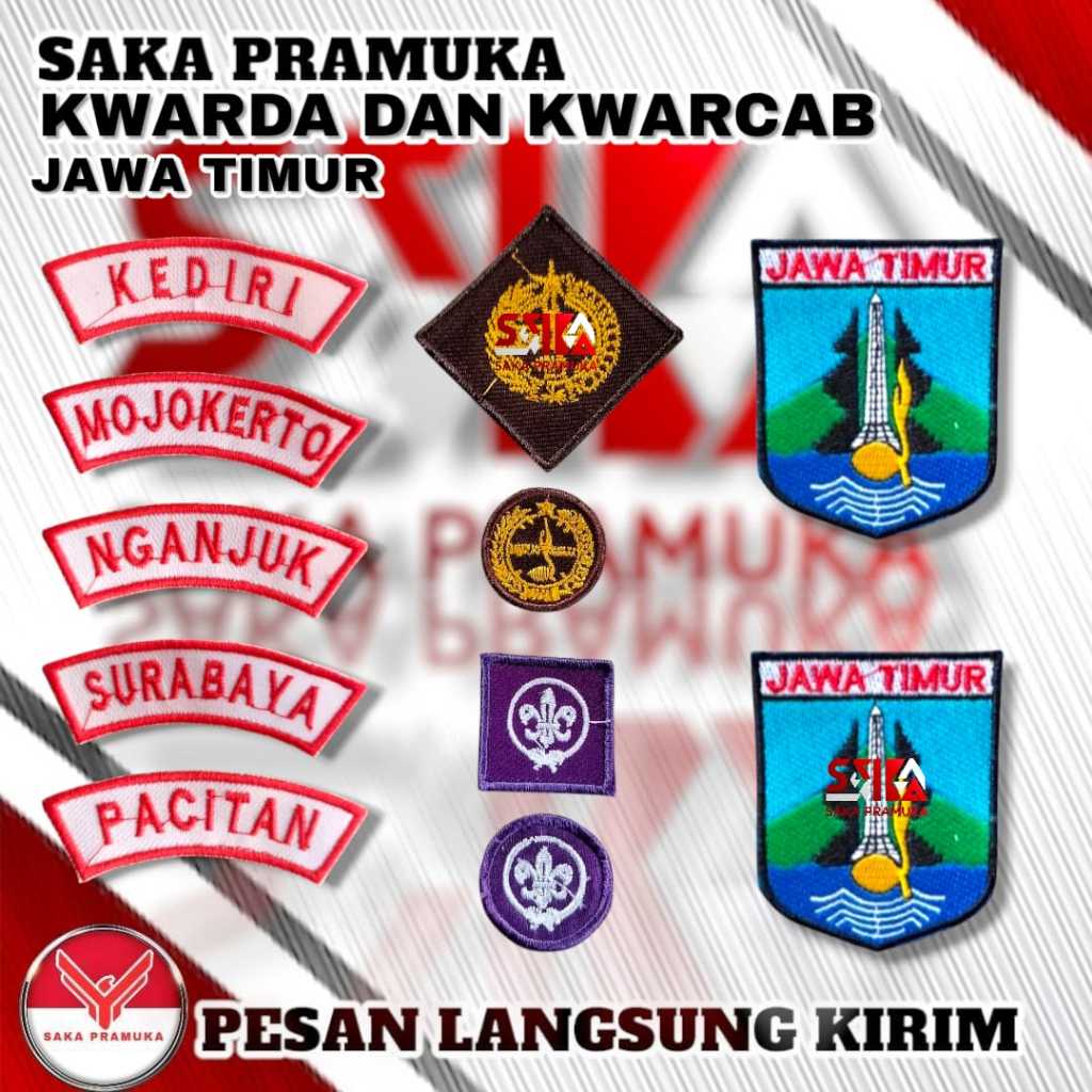 Jual Bed bet logo bordir atribut pramuka kwarda kwarcab JATIM JAWA ...