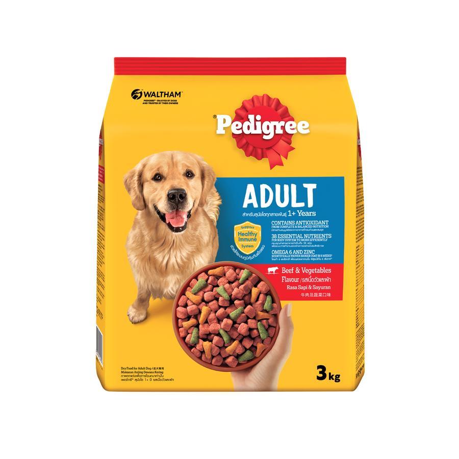 Jual Makanan Anjing Pedigree Adult Beef 3 Kg / Dewasa 3Kg | Shopee ...