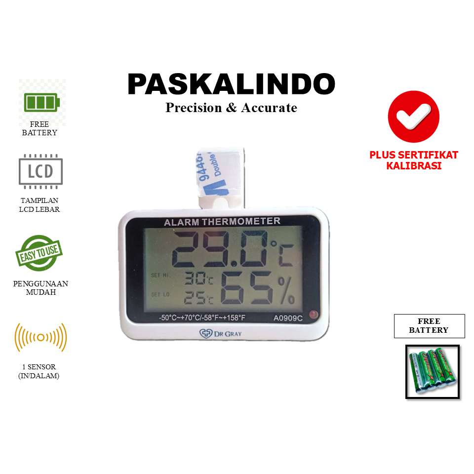 Jual Termometer Digital Kulkas Chiller Freezer Cooler DR GRAY A0909C ...