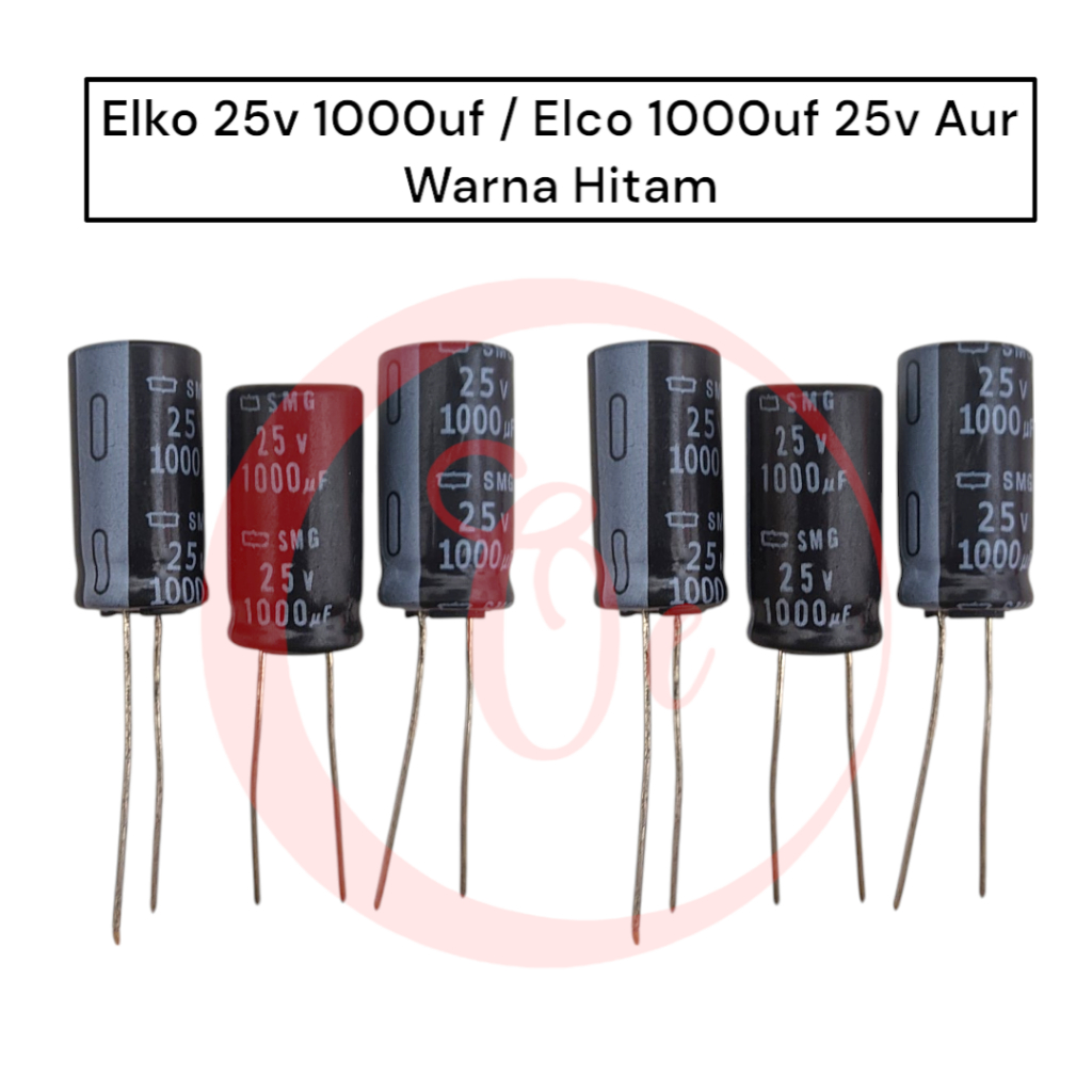 Jual Elko 25v 1000uf / Elco 1000uf 25v AUR Warna Hitam | Shopee Indonesia