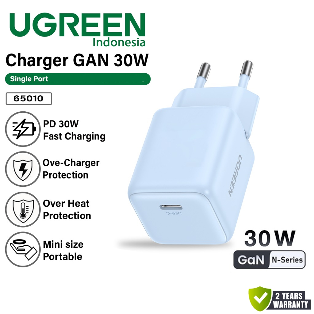 Jual UGREEN 65010 Kepala Charger GaN N Series Type C Super Fast ...