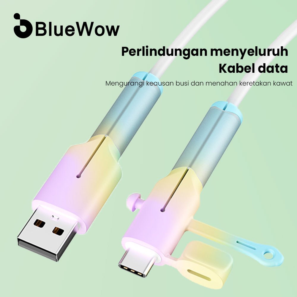 Jual BlueWow Android Silikon Pelindung Ujung Kabel / Cable Charger / Pelindung Karet Anti Tekuk ...