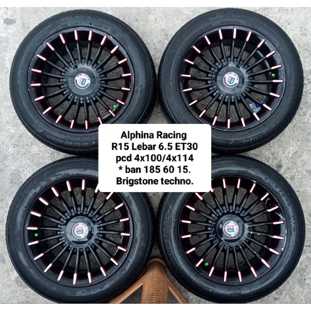 Jual Velg Alphina R15 Pcd 4x100/4x114 | Shopee Indonesia