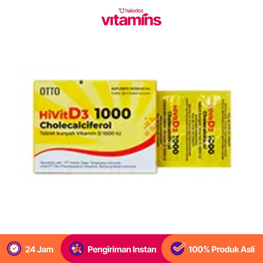 Jual HiVit Vitamin D3 1000 IU 6 Tablet | Shopee Indonesia