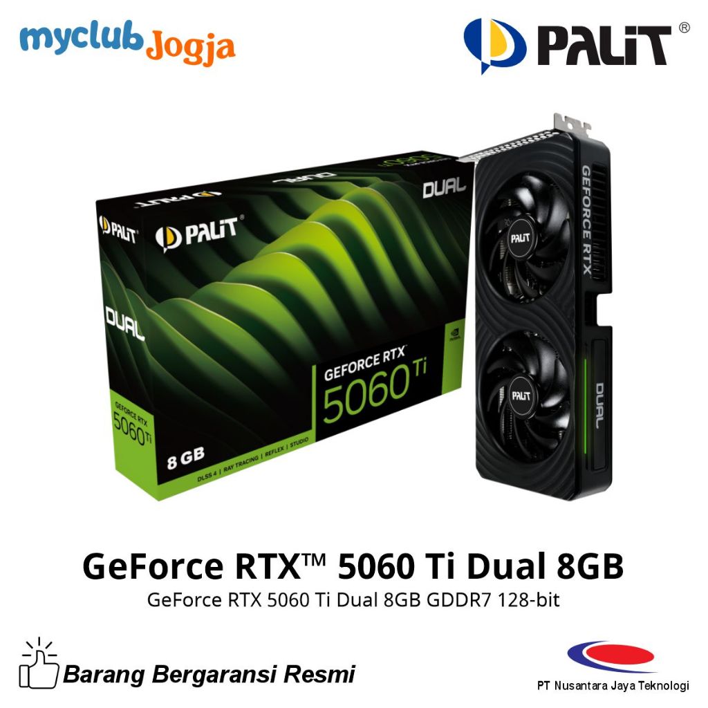 Jual PALIT GeForce RTX 5060 Ti Dual 8GB GDDR7 128bit | Shopee Indonesia