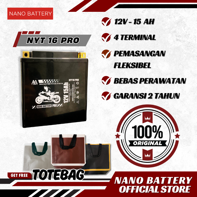 Jual NANO BATTERY Aki Motor Sodium Ion 12.4V 15Ah Aki Motor Moge Aki ...