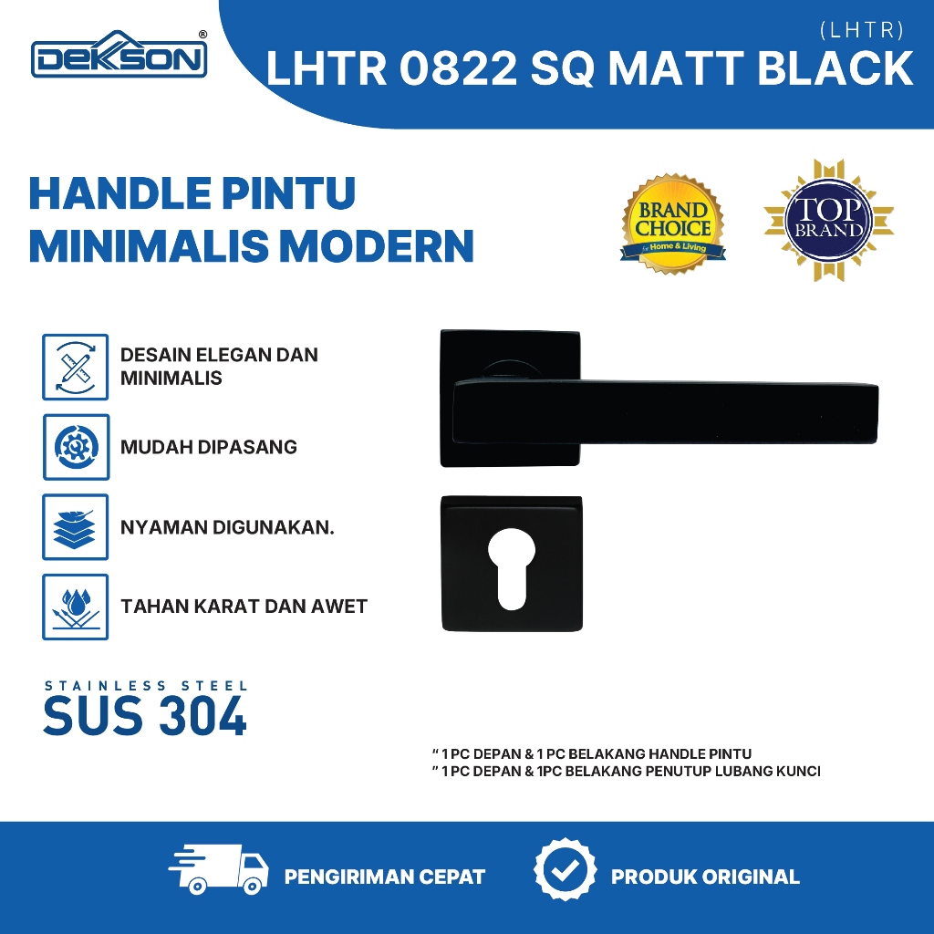 Jual DEKKSON Lever Handle Tube Rose Gagang Pintu LHTR 0822 SUS 304 ...