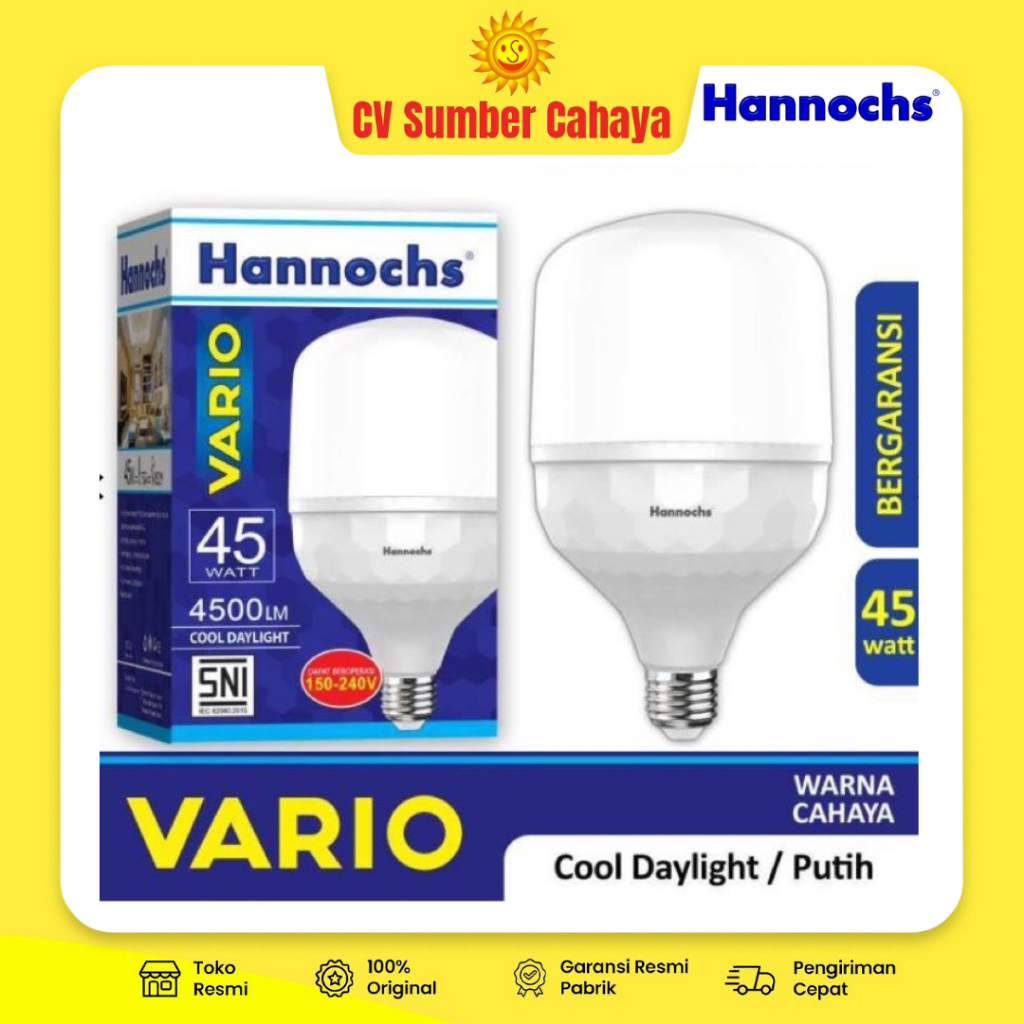 Jual Hannochs Lampu LED / Bohlam LED VARIO 45 watt / 45W Cahaya Putih | Shopee Indonesia