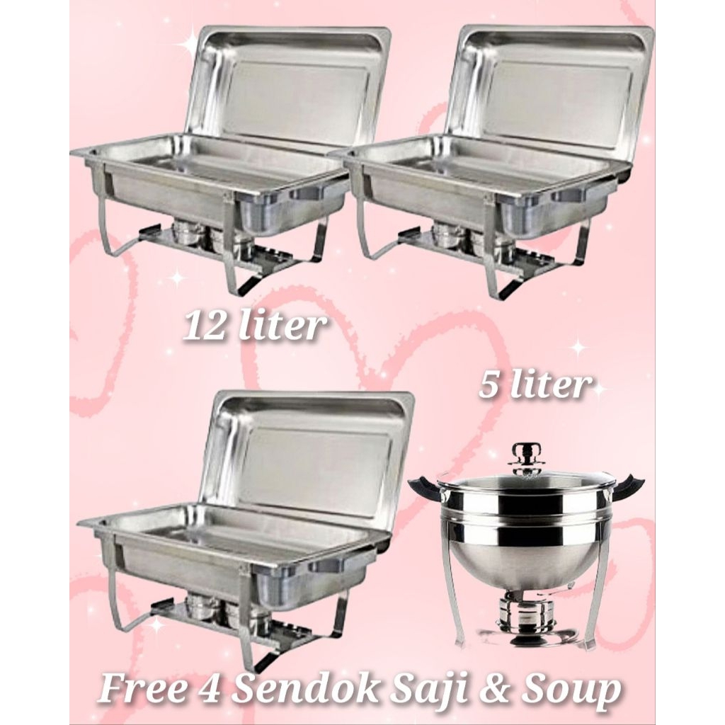 Jual Paket 4 Set Prasmanan Jumbo 1 Wadah/Tray sebanyak 3 Buah dan ...