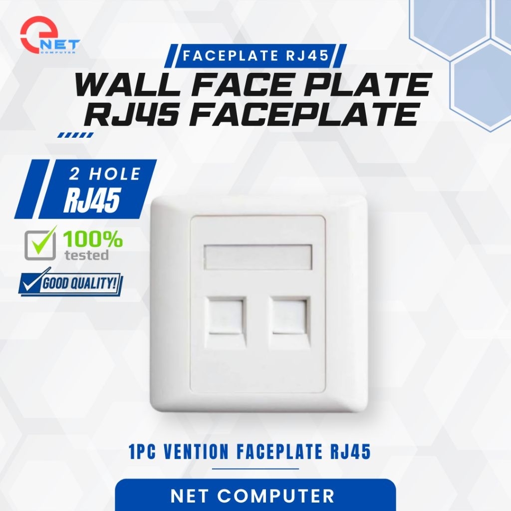 Jual FACE PLATE LAN RJ45 WALL PLATE 2 PORT | Shopee Indonesia