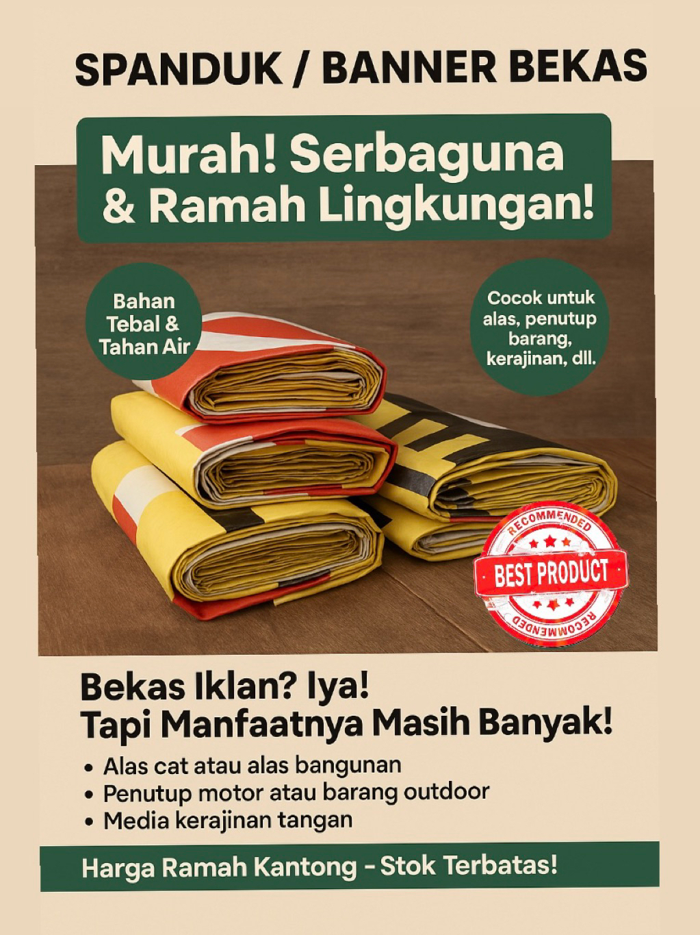 Jual Spanduk baliho 1 x 3 meter bahan flexycina | Shopee Indonesia