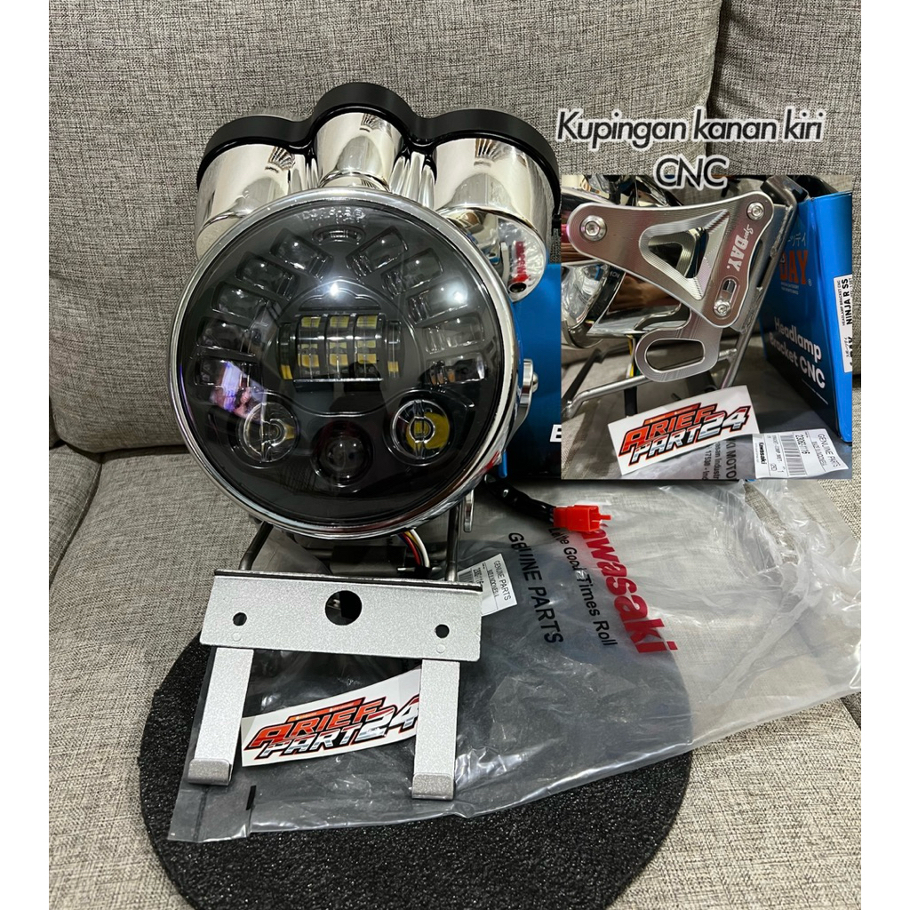 Jual FULLSET LAMPU BULAT NINJA SS R 150 LENGKAP HEAD LAMP REFLEKTOR ISI DAYMAKER BATOK LAMPU ...
