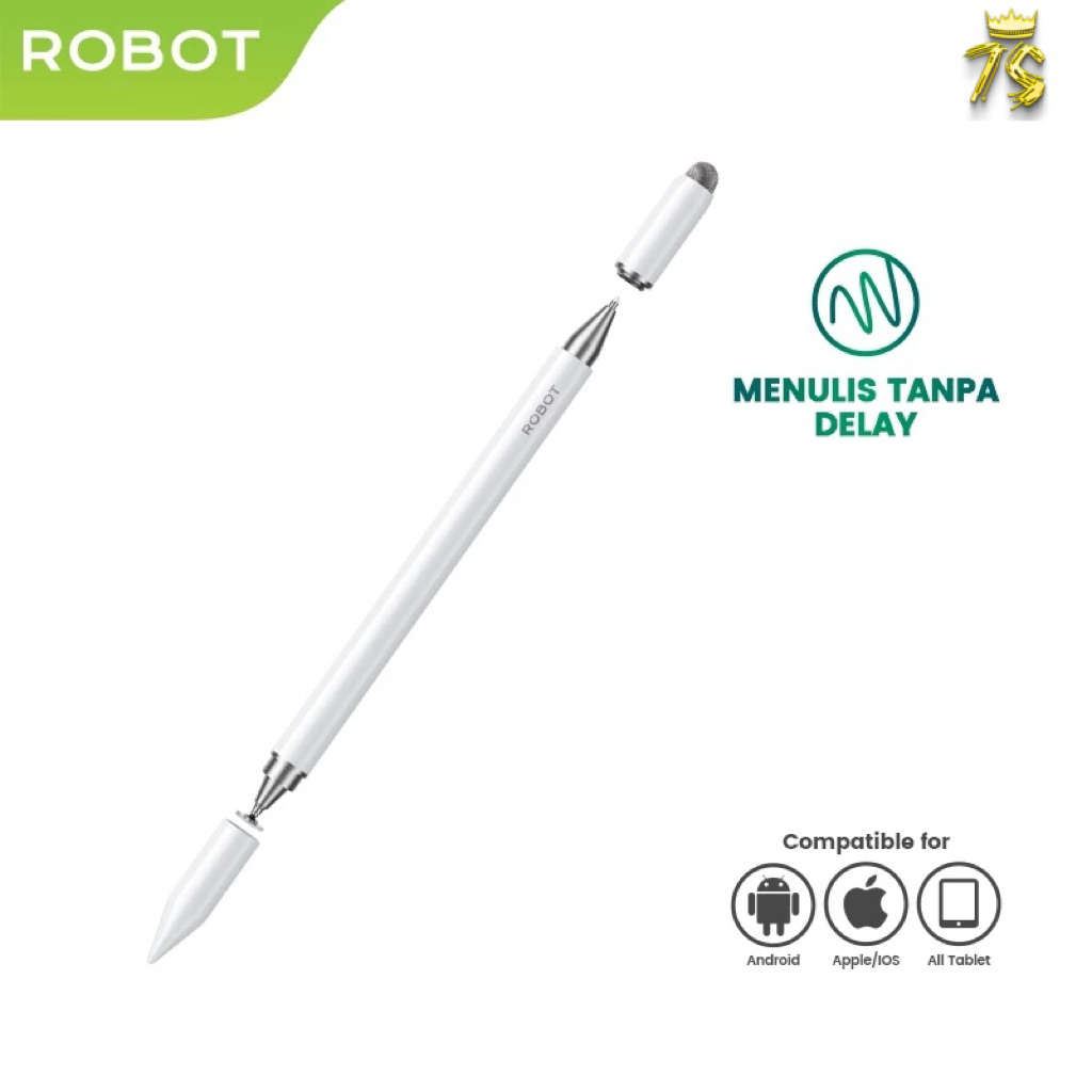 Jual ROBOT Universal 3 in 1 Capacitive Stylus Pen RSP03 White, Stylus ...