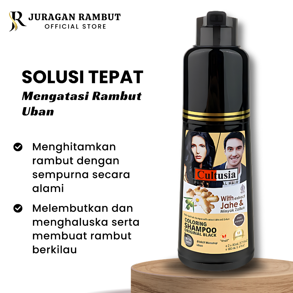 Jual CULTUSIA Hair Coloring Shampoo ORIGINAL BLACK Sampo Penghitam ...