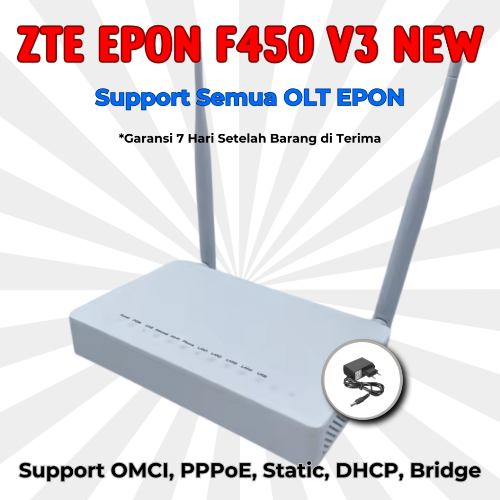 Jual EPON ZTE F450 V3 NEW SUPPORT SEMUA OLT EPON | Shopee Indonesia