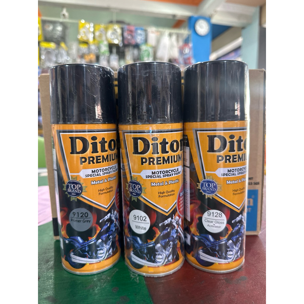 Jual 3 kaleng cat semprot Diton Premium 1 paket 3 kaleng (epoxy, cat ...