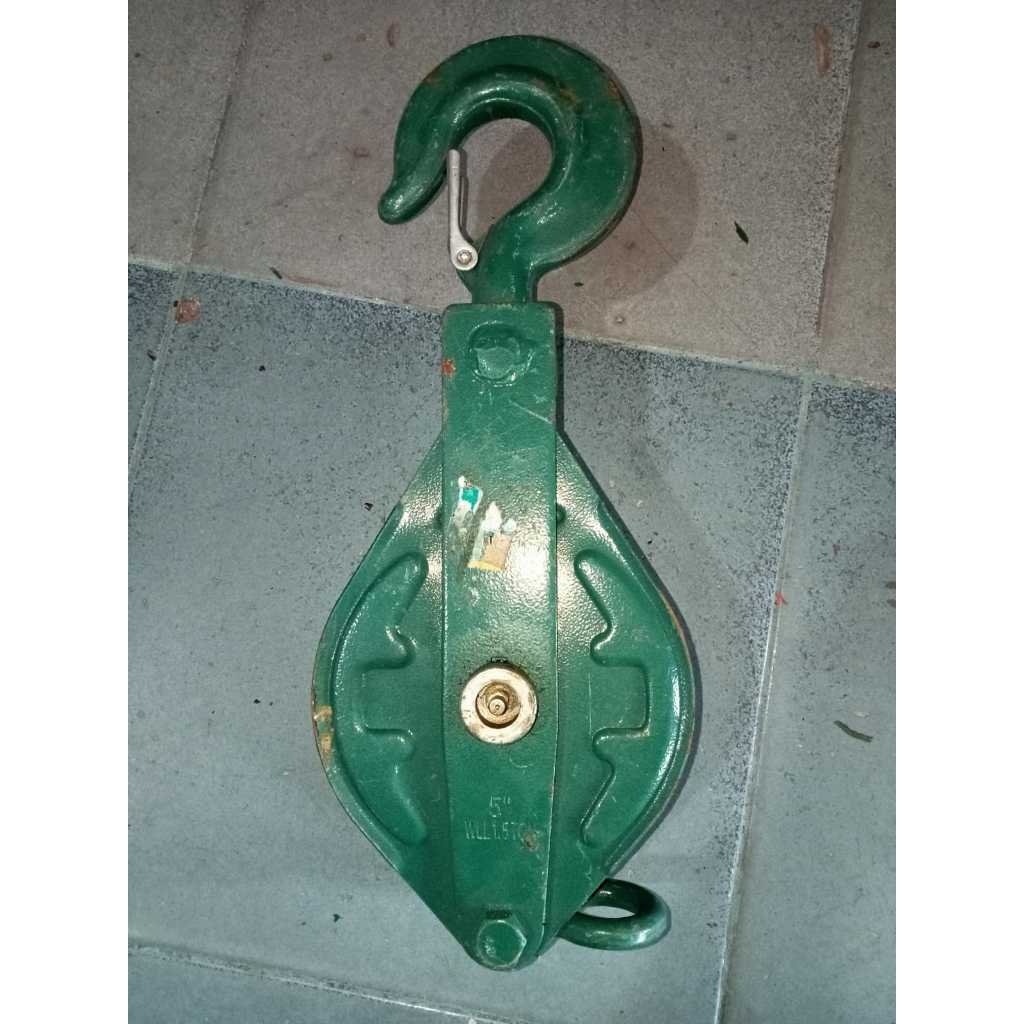 Jual Pulley block with bearing / katrol besi hijau 6 inch / katrol ...