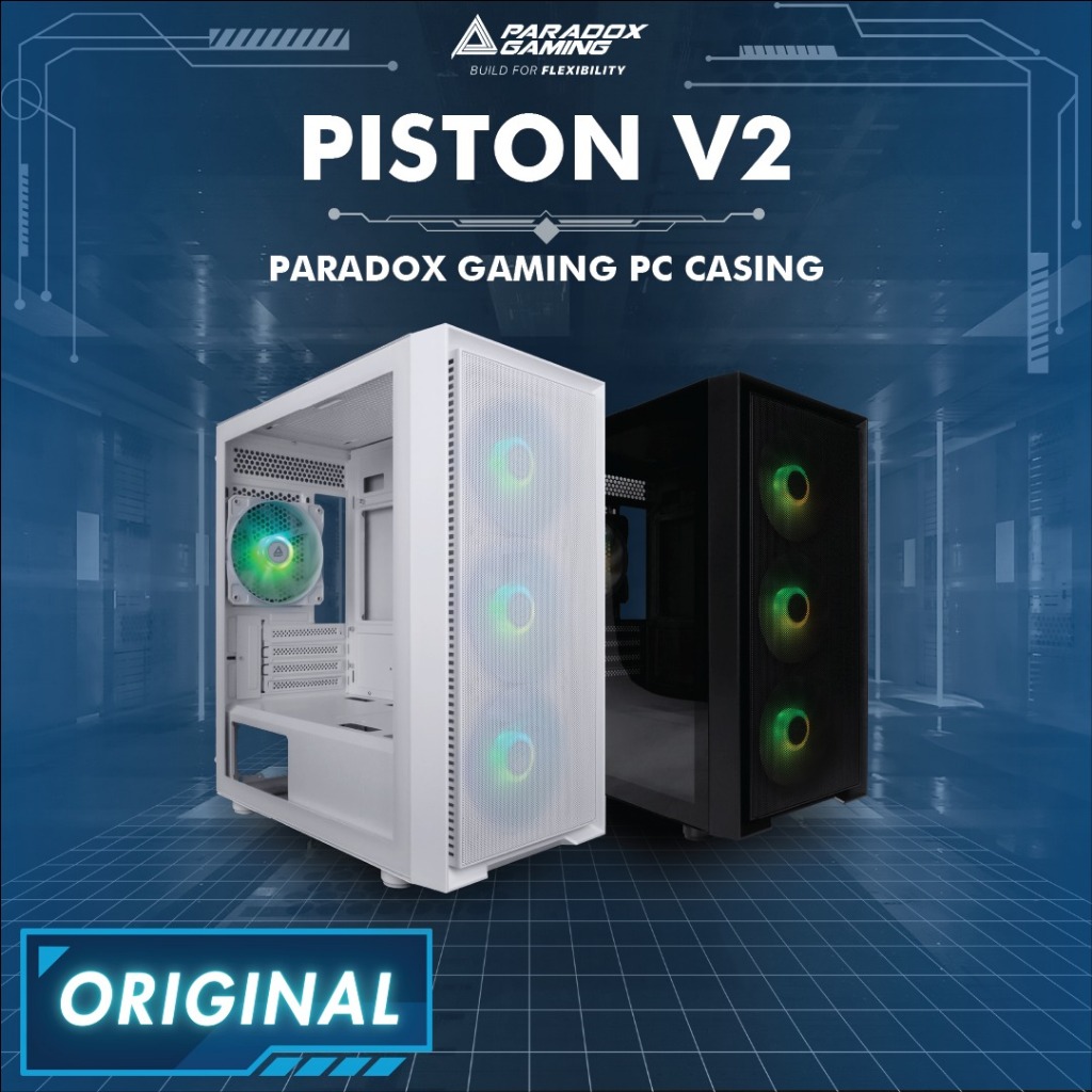 Jual Casing Piston V2 Paradox Gaming Gratis 4 FAN ARGB Tempered Glass M ...