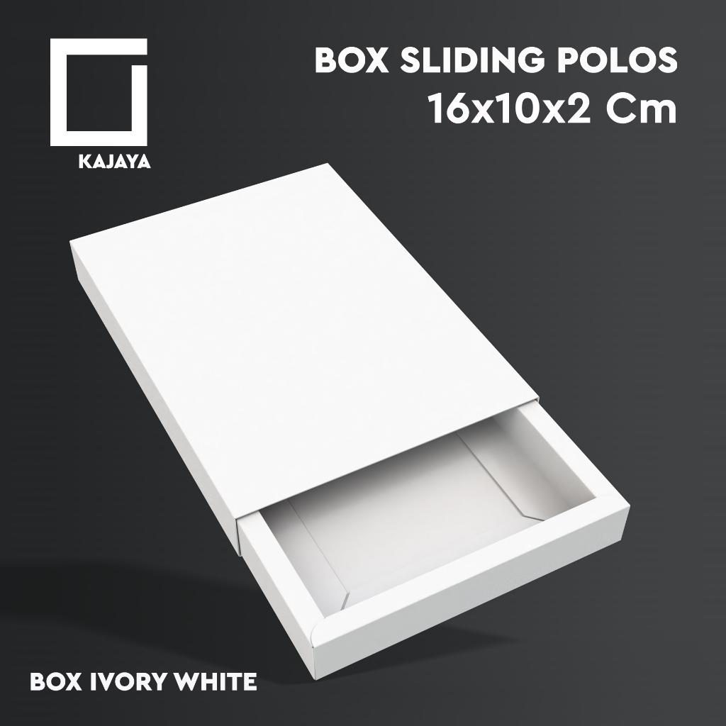 Jual Box Sliding Polos 16x10x2 cm Gift Kado Sliding Kertas Ivory Kotak ...