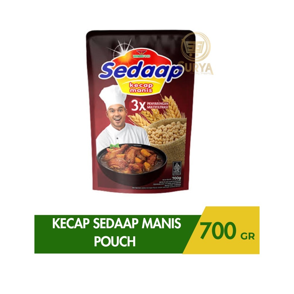 Jual Kecap Sedaap Manis Pouch 700gr merah | Shopee Indonesia