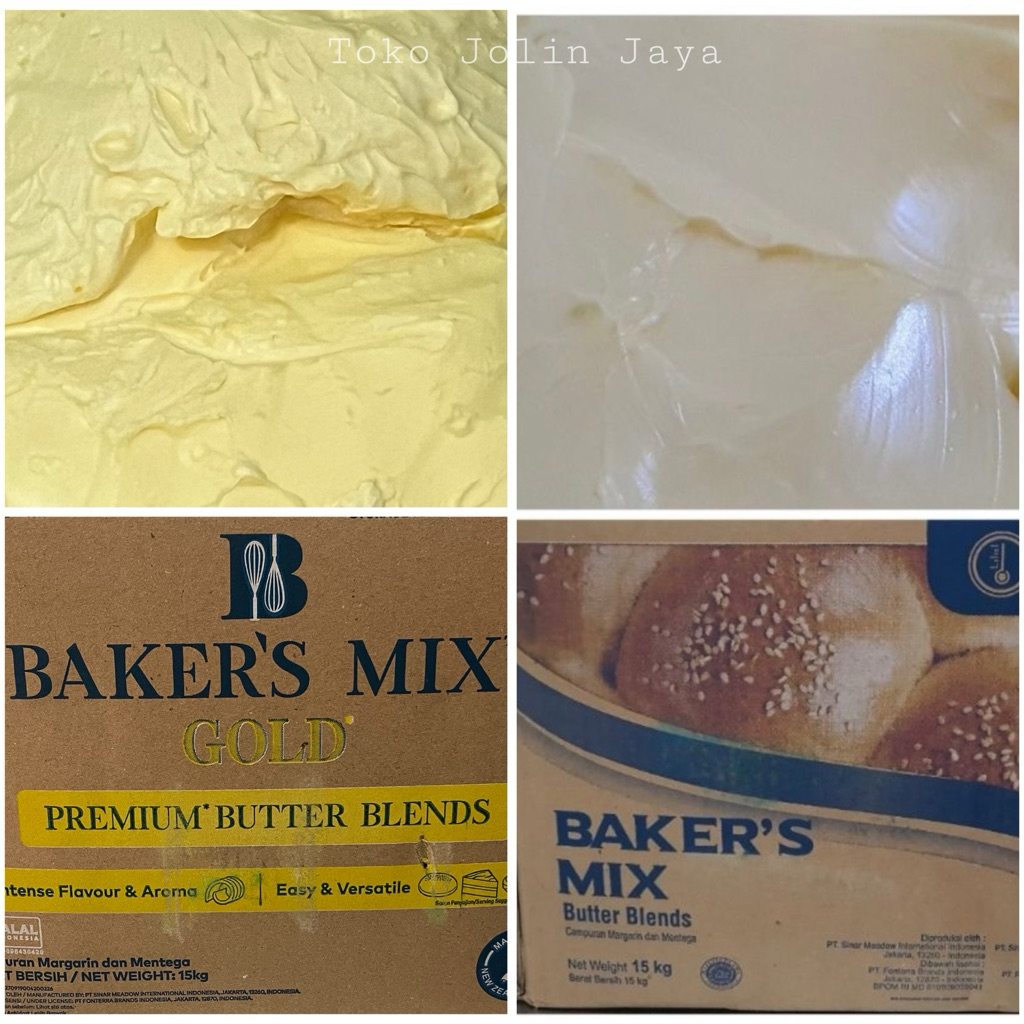 Jual 500g Bakers Mix Butter Blends kiloan (varian Gold & biasa ...