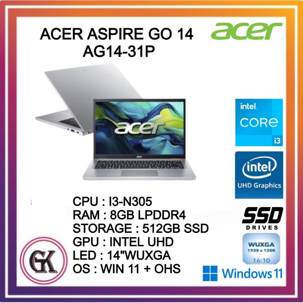Jual LAPTOP ACER ASPIRE GO 14 AG14 I3 N305 8GB 512GB SSD 14"WUXGA WIN ...