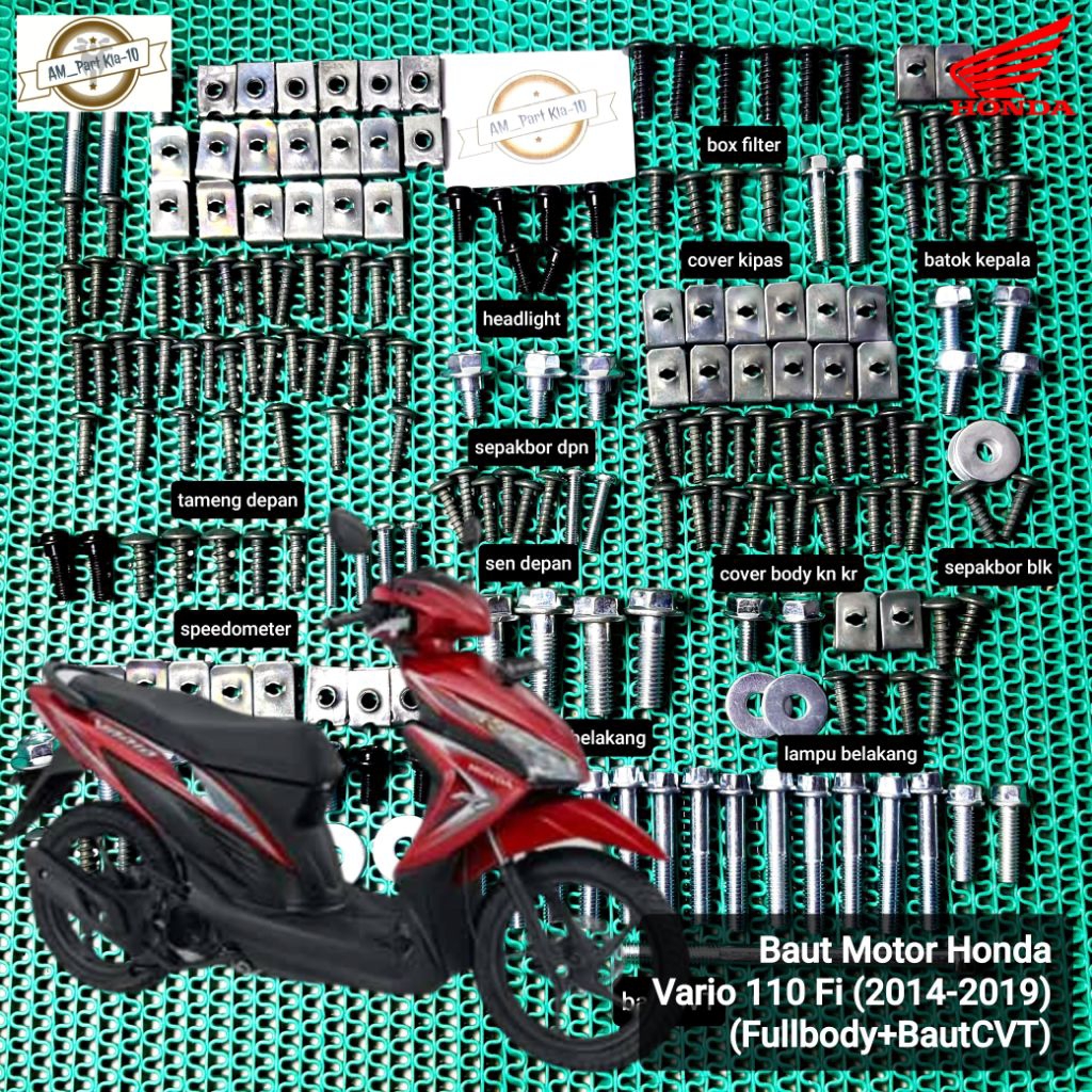 Jual Baut Honda Vario 110 Fi Fullset/ Baut Body Honda Vario Fi Fullbody ...