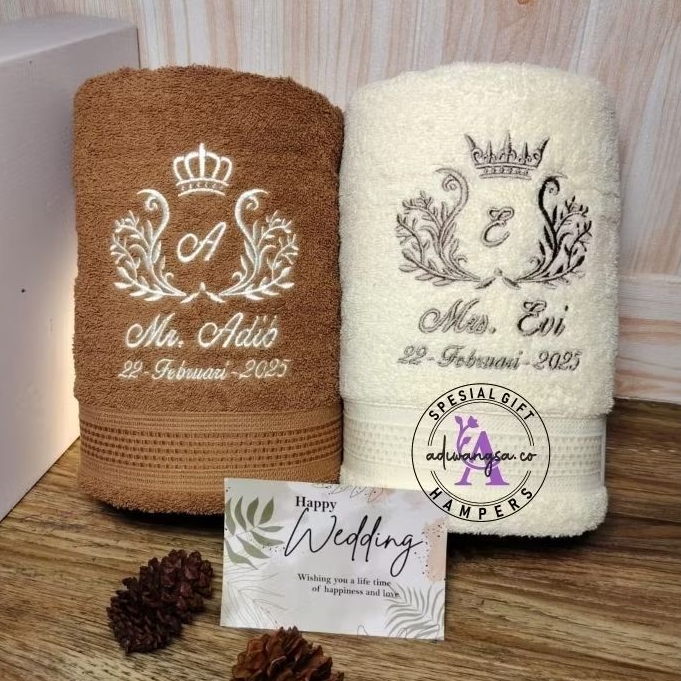 Jual Adiwangsa.co - Handuk Couple Anjoly dengan Bordir Lengkap towel ...