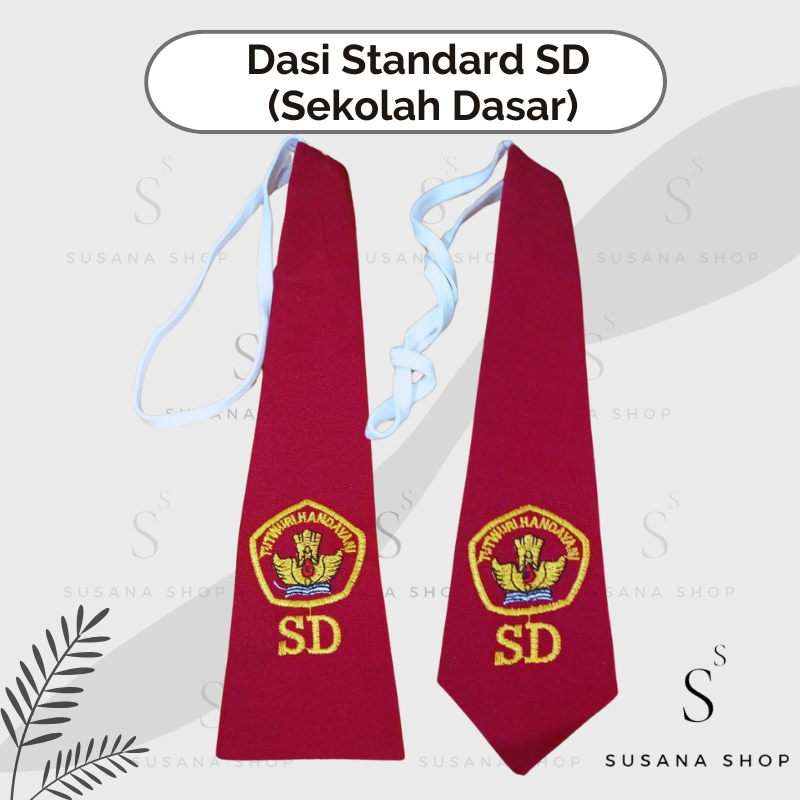 Jual Dasi SD dengan Logo Bordir 25cm - Dasi SD Standard Logo Bordir ...