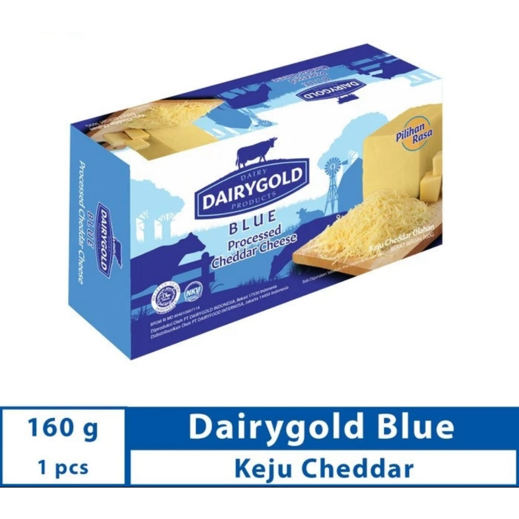 Jual Dairy Gold Cheddar Cheese Blue 160gr | Shopee Indonesia