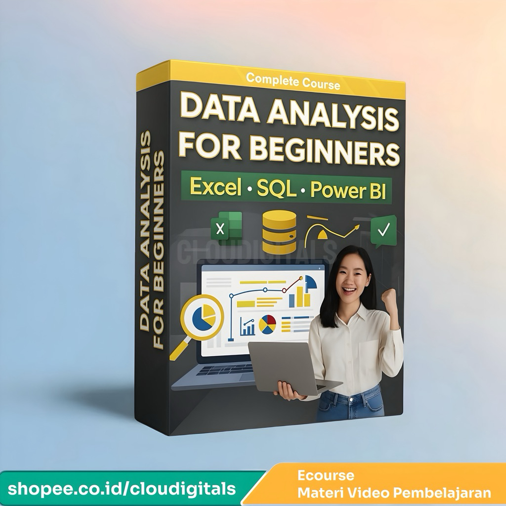 Jual COMPLETE DATA ANALYSIS FOR BEGINNER: EXCEL - POWER BI - SQL - Full Ecourse | Shopee Indonesia