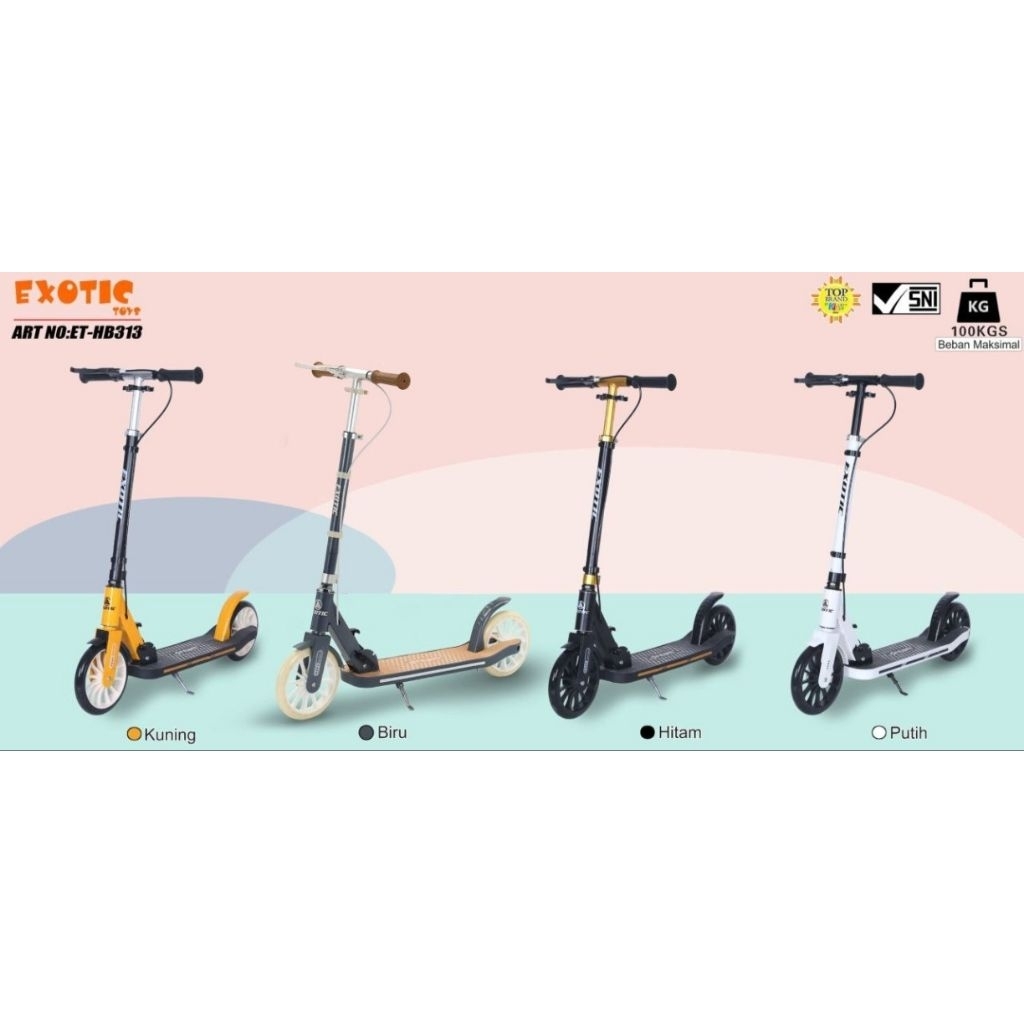 Jual Scooter Skuter Exotic Anak Dewasa Alloy HB 313 ET-305 ET-ST 2022 ...